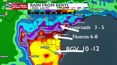 SIGNIFICANT RAIN EXPECTED FROM BERYL | News | crossroadstoday.com