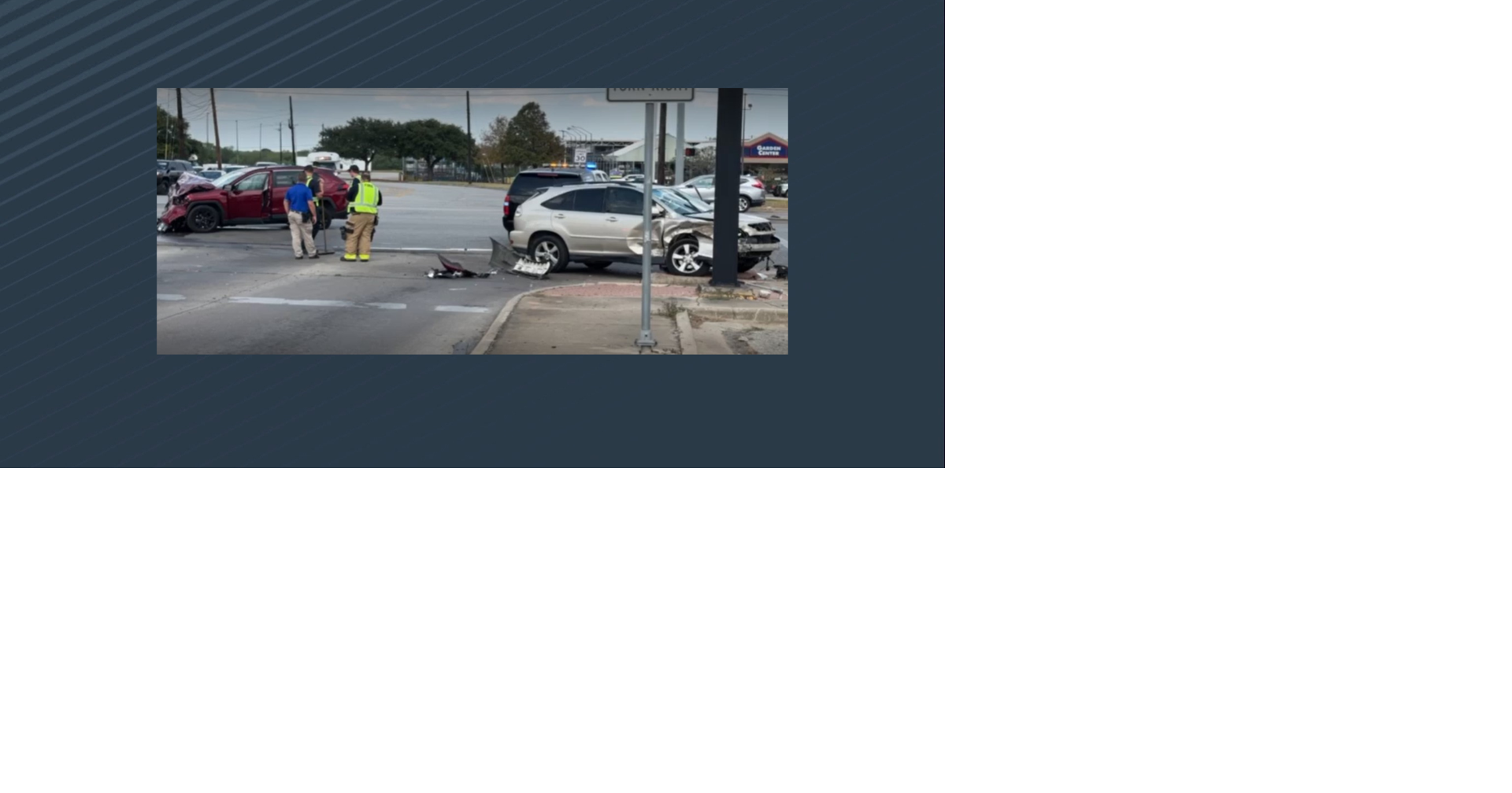 Two-vehicle wreck on Glascow and Navarro | Local News | crossroadstoday.com