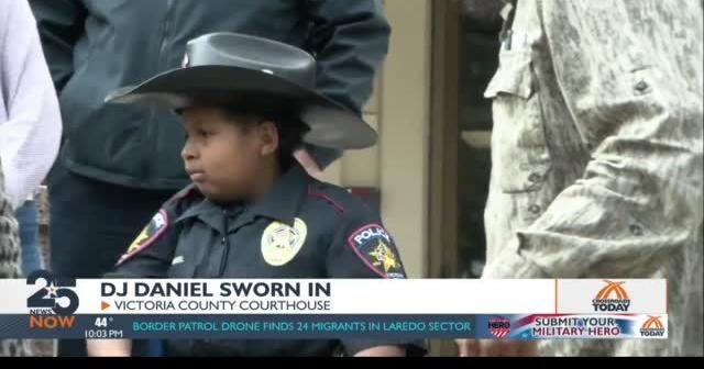10-year-old DJ Daniel sworn in as newest Victoria County Sheriff’s ...
