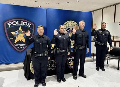 Victoria Police Department swears in three new officers | News ...