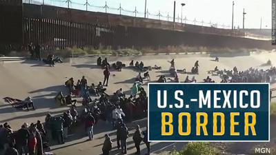 Floating border barrier being put into the Rio Grande | News ...
