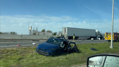 Both lanes of highway 59 reopened after crash involving 18-wheeler and ...