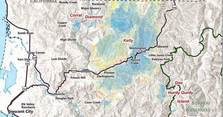 Wildfires Update: Six Rivers National Forest Smith River Complex—South ...