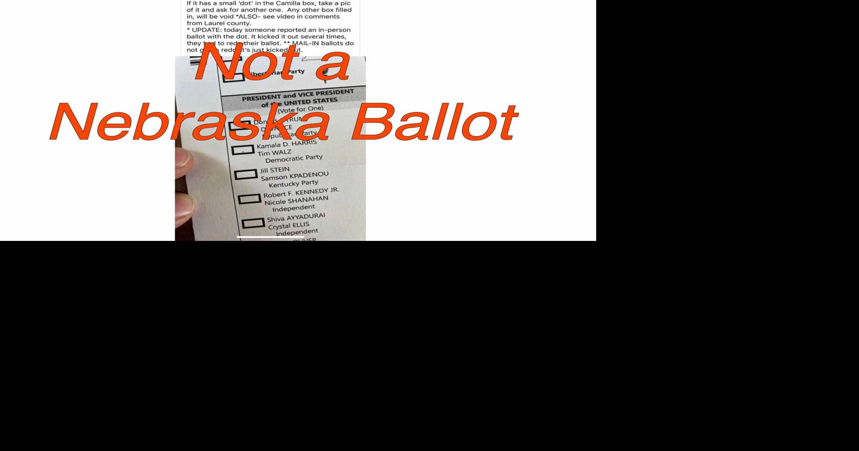 Ballot with dot is not a Nebraska ballot | News | custercountychief.com