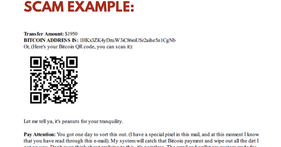 Attorney General warns of extortion scam utlizing crypto, Bitcoin ...
