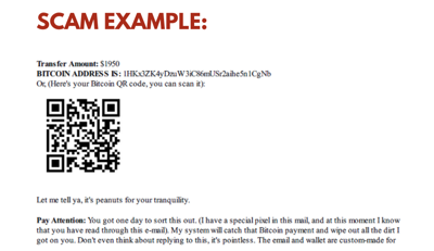 Attorney General warns of extortion scam utlizing crypto, Bitcoin ...