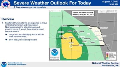 Severe weather threat hanging around, greater on Tuesday | News ...