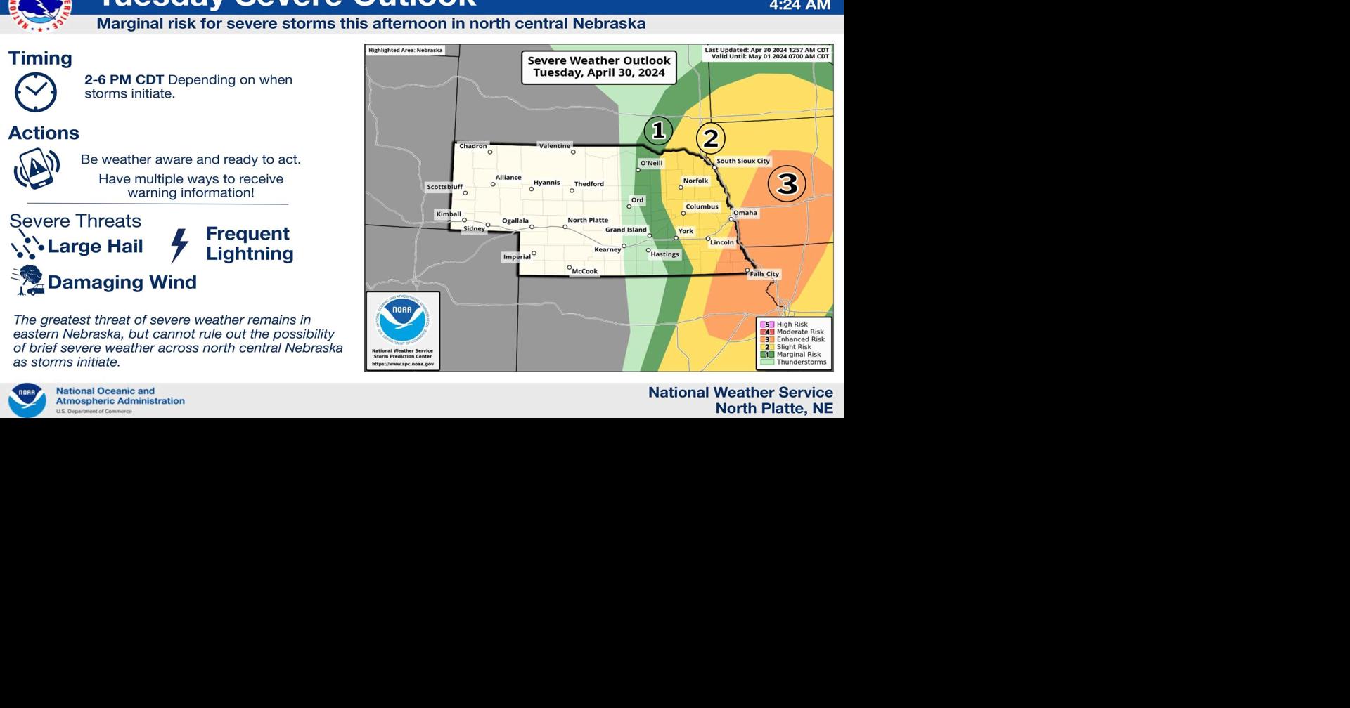 Severe weather threat today mostly to south and east | News ...