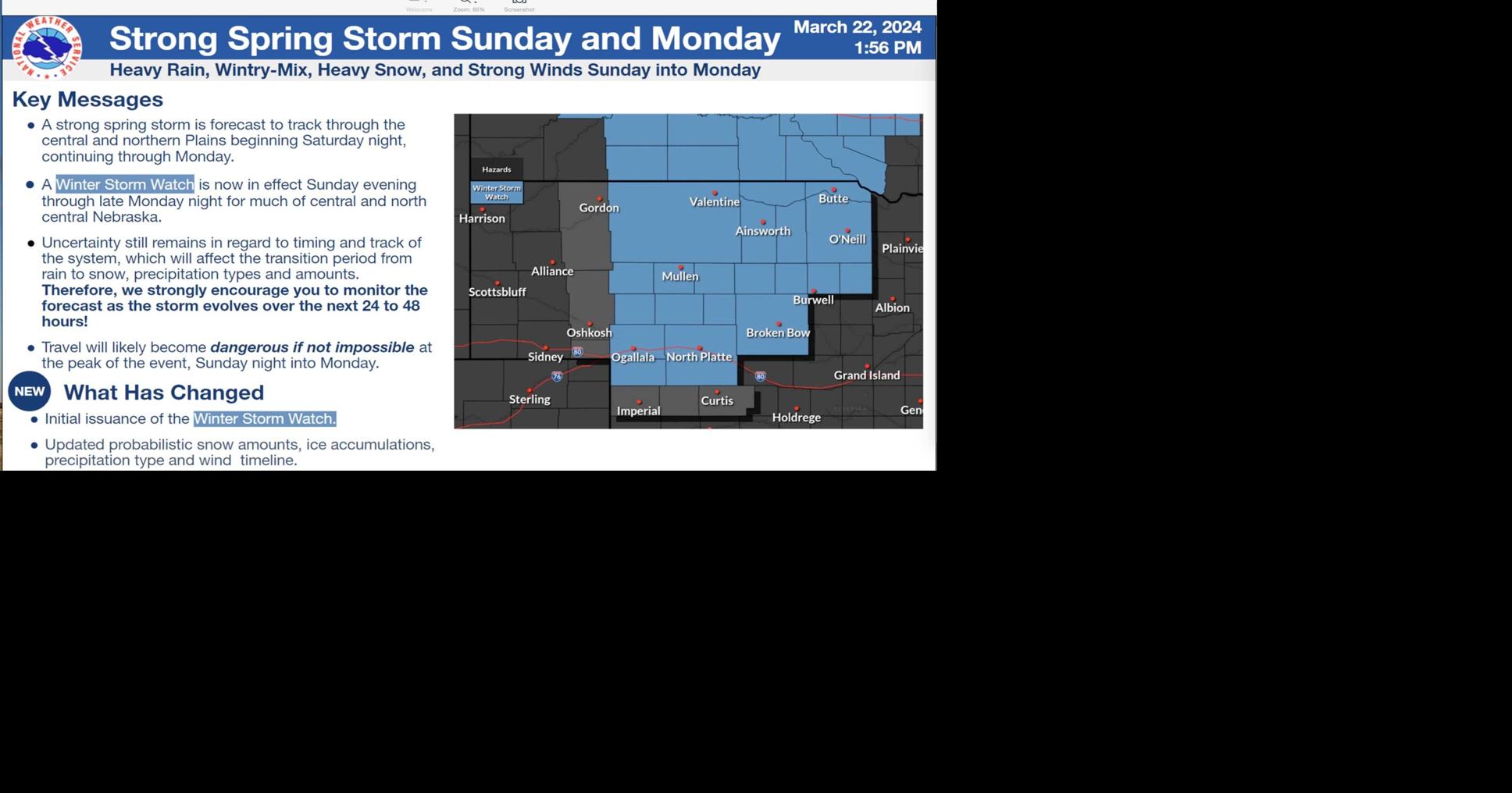 Keep up with updates as strong storm brings Winter Storm Watch to ...