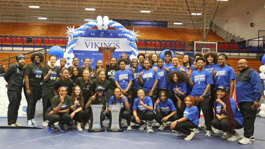 ECSU holds event celebrating volleyball and women's basketball team's ...