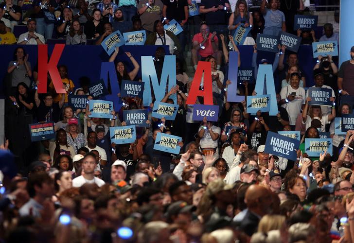 Harris revs up Greenville crowd ahead of early voting's start | Local ...