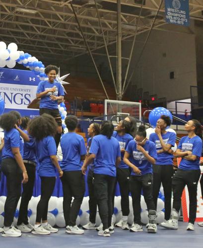 ECSU holds event celebrating volleyball and women's basketball team's ...