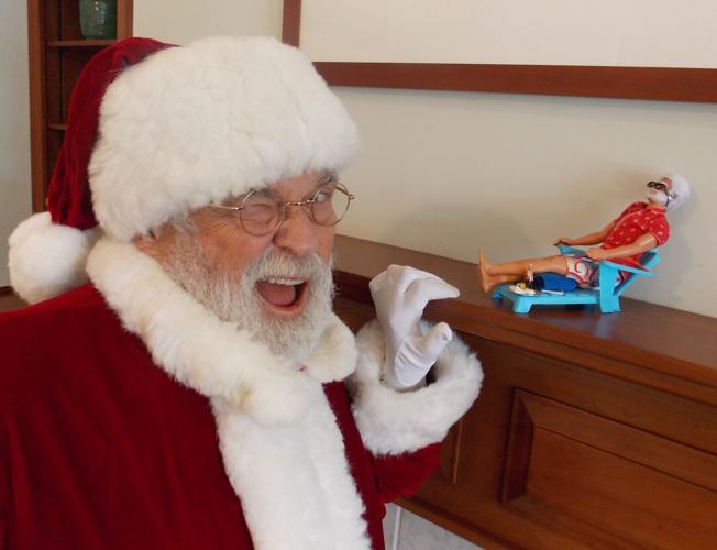 For Lico, white beard and belly help, but being Santa is a calling ...