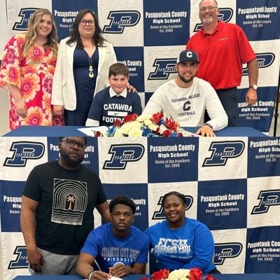 Pasquotank's Carver, Hoadley sign to play football at the next level ...