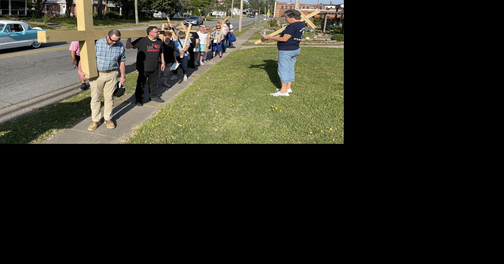 Parishioners hold Cross Walk on Good Friday | Local News | dailyadvance.com