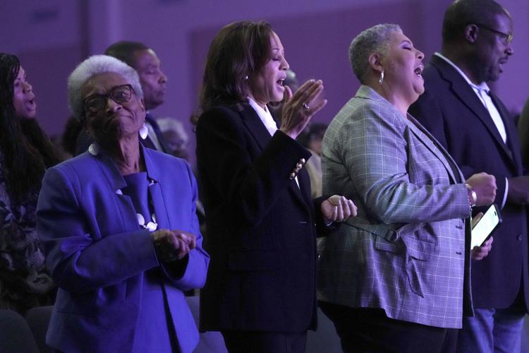 Harris urges congregants to put faith into action at Greenville church ...