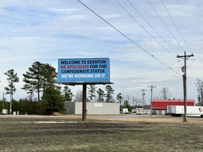 Protestors install anti-monument billboard | News | dailyadvance.com