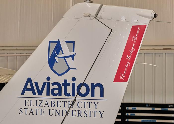 Sky writing: ECSU aircraft logo honors famed Tuskegee Airmen | Local ...