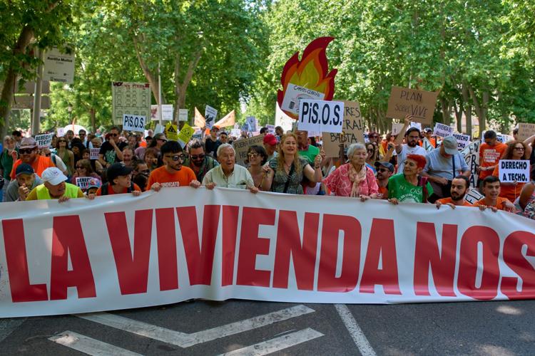 Thousands rally in Spain's capital against increasing housing costs ...