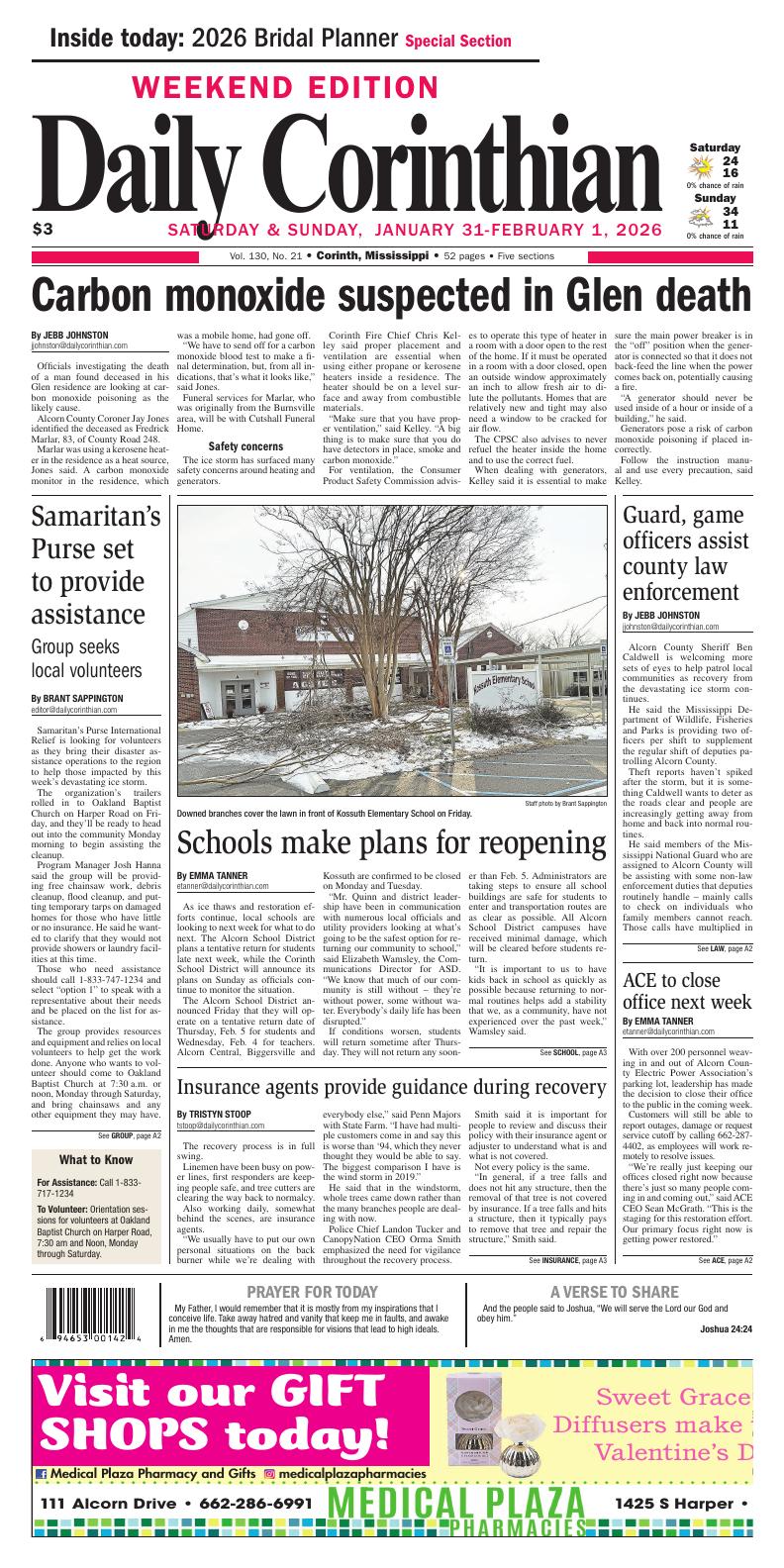 Page A1 | e-Edition | dailycorinthian.com