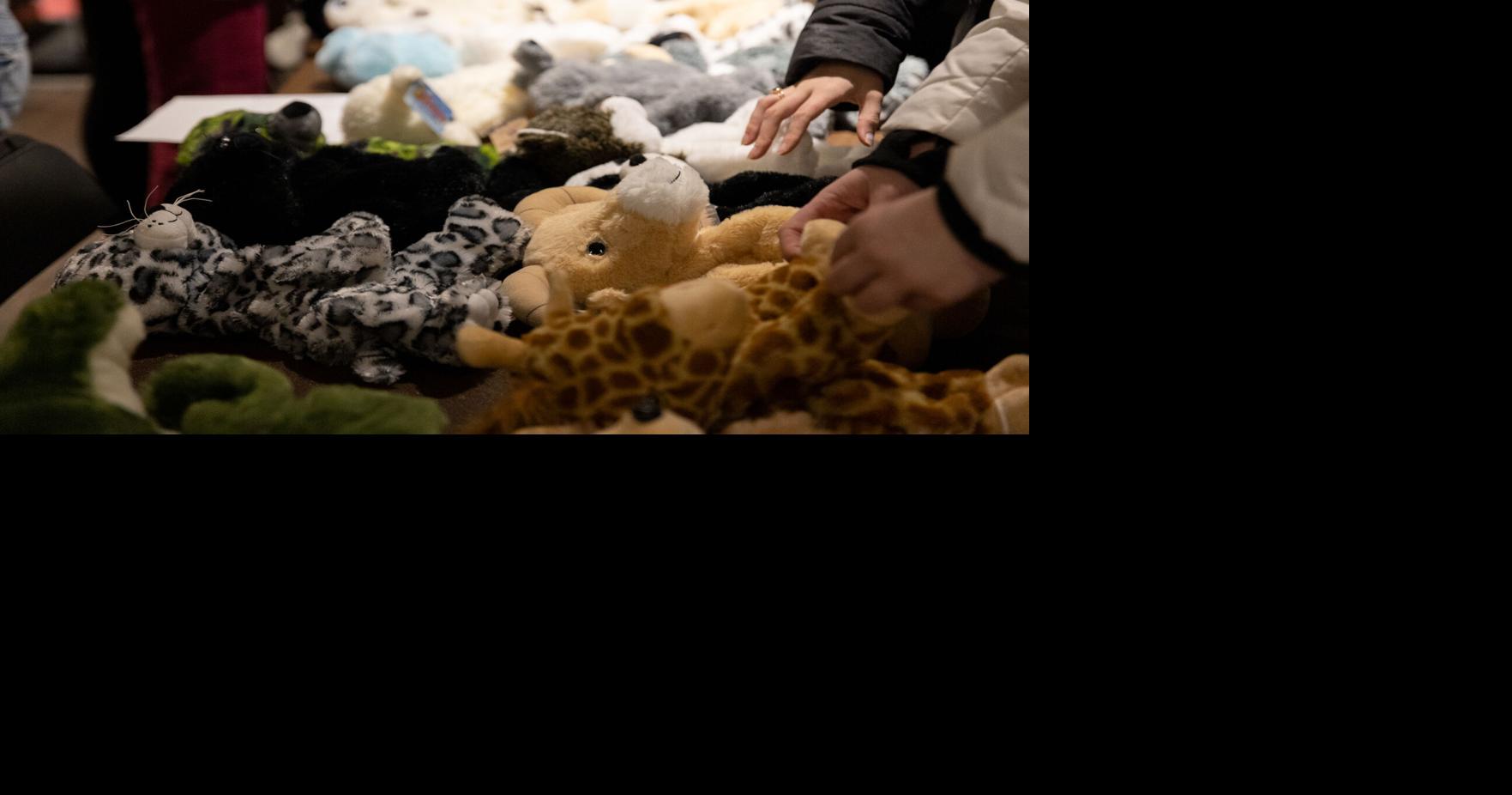 Students line up for new fuzzy friends at Stuff-A-Plush event on Friday ...