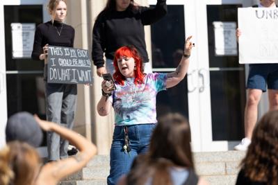 Protest for bodily autonomy held outside of Nebraska Union | News ...