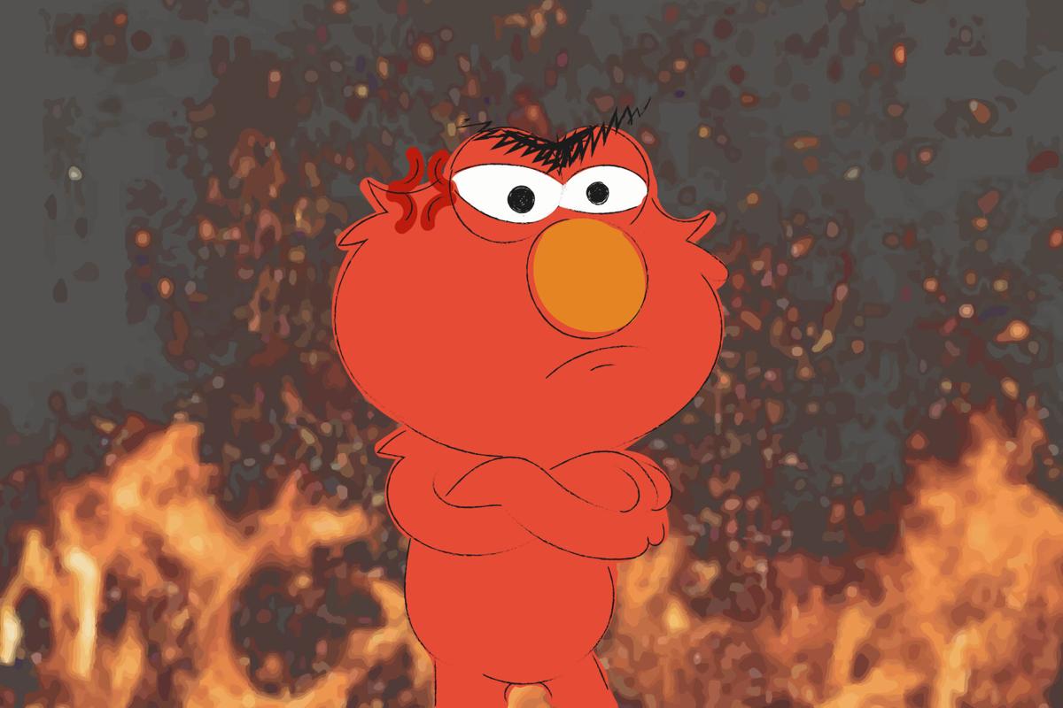 smoking elmo