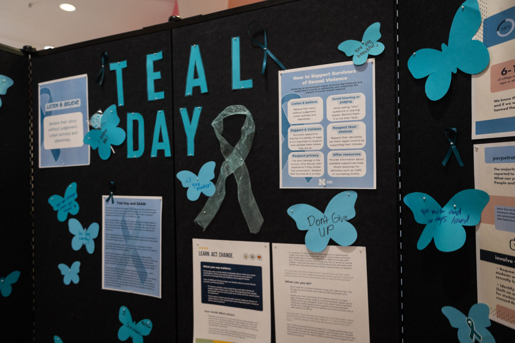 UNL CARE hosts Teal Day booth for Sexual Assault Awareness | Campus ...