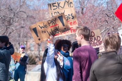 UNL graduate students rallying at Nebraska Union | News ...