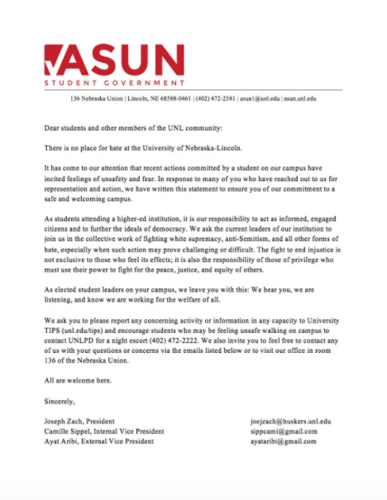 ASUN, UNL release statements regarding student video, safety concerns ...