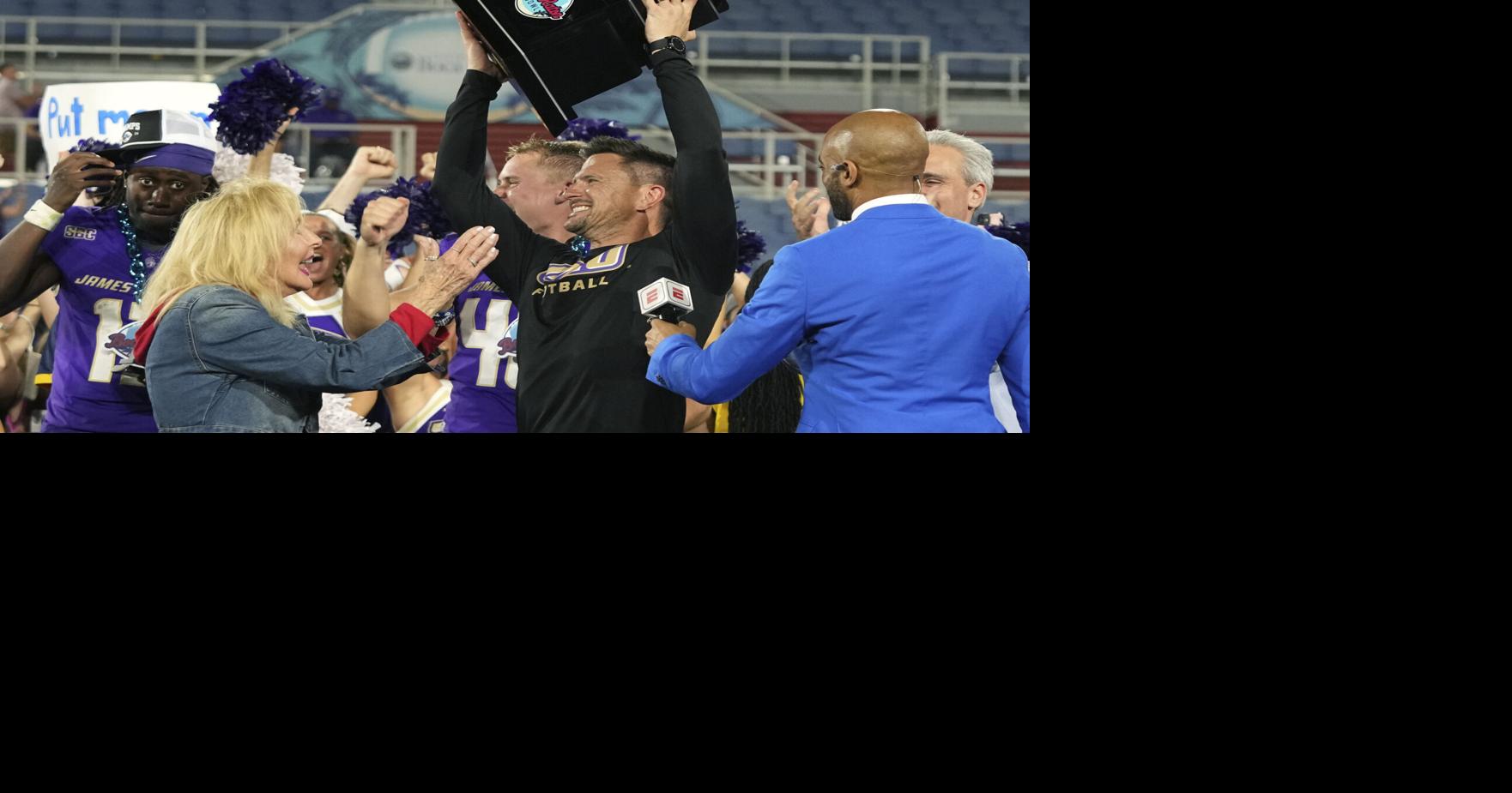 James Madison football team wins first bowl game in program history
