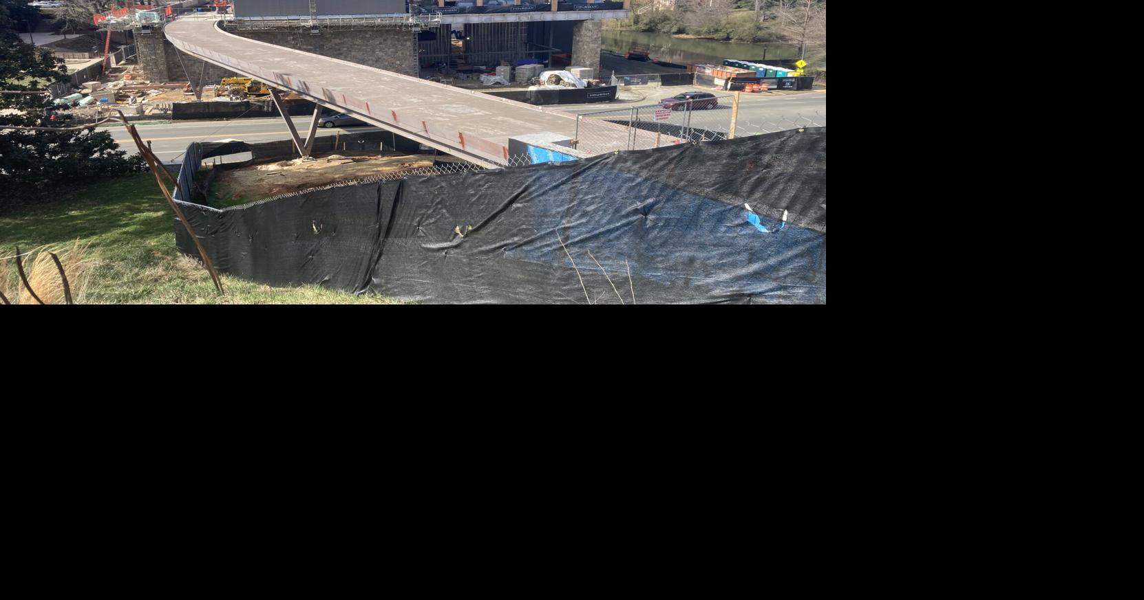 Pedestrian bridge over Emmet has landed