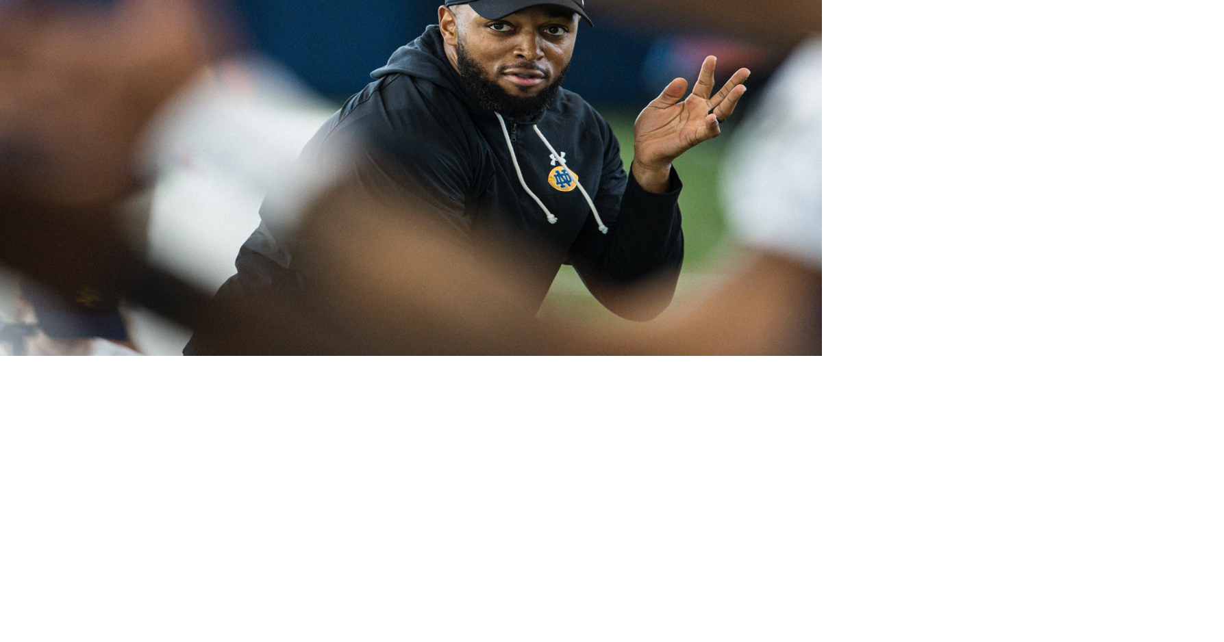 Mike Brown settled in as Notre Dame football's WRs coach