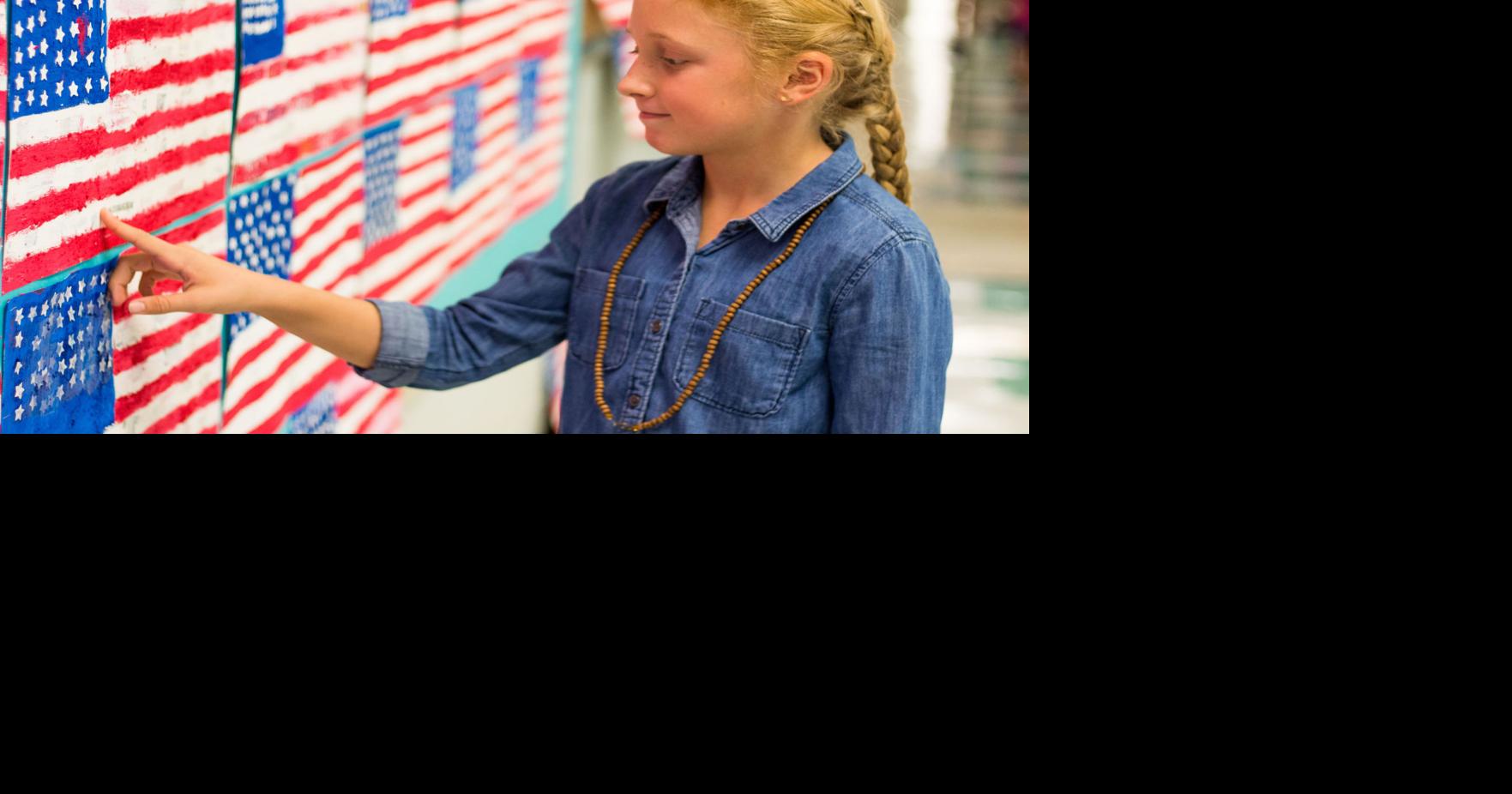Fifth-graders use flag project to display their individuality