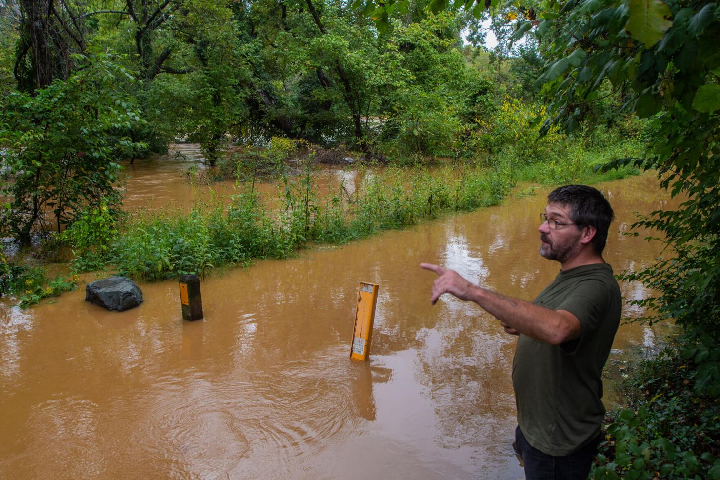 Flooding in Charlottesville as Hurricane Helene approaches