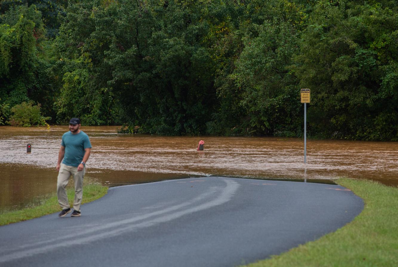 Flooding in Charlottesville as Hurricane Helene approaches