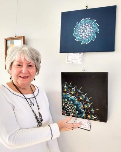 Local artist, Cory Ryan, artwork on display at The Stanardsville Station