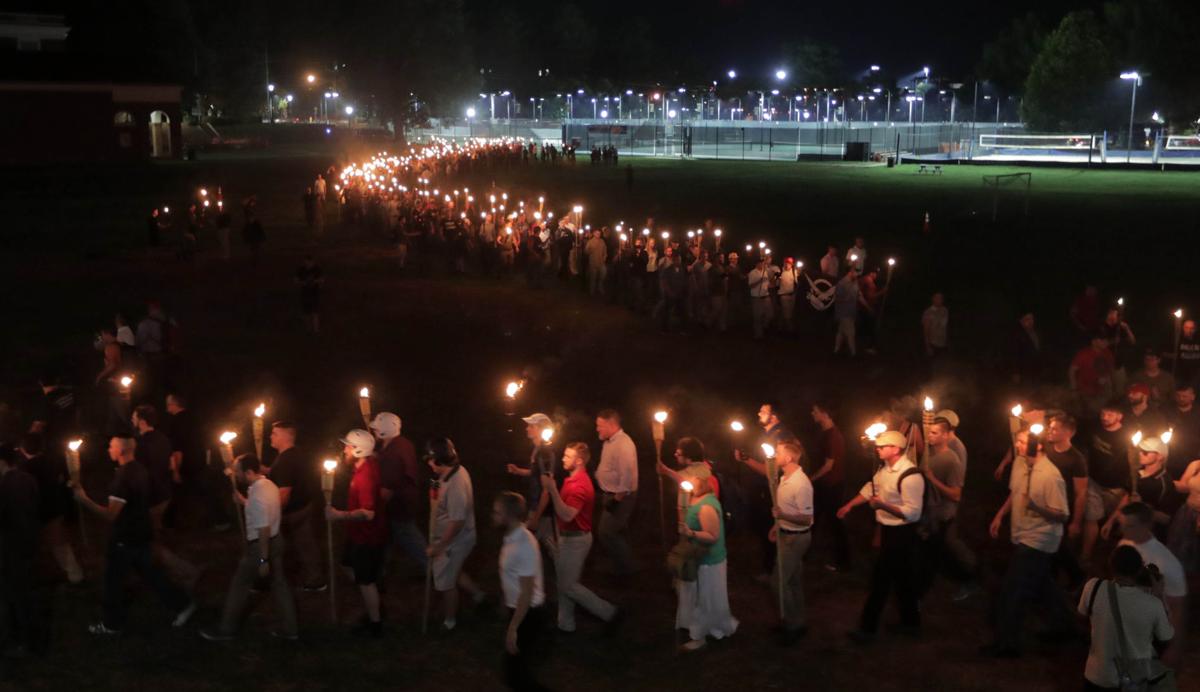 Unite the Right torch rally ends in violence at the Rotunda | News ...