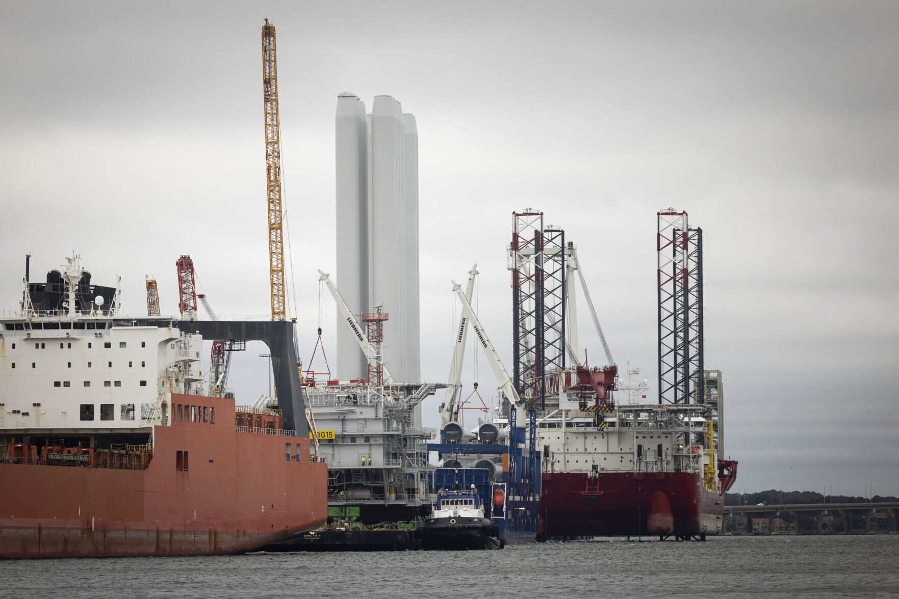Dominion installs first wind turbine tower off Virginia Beach coast