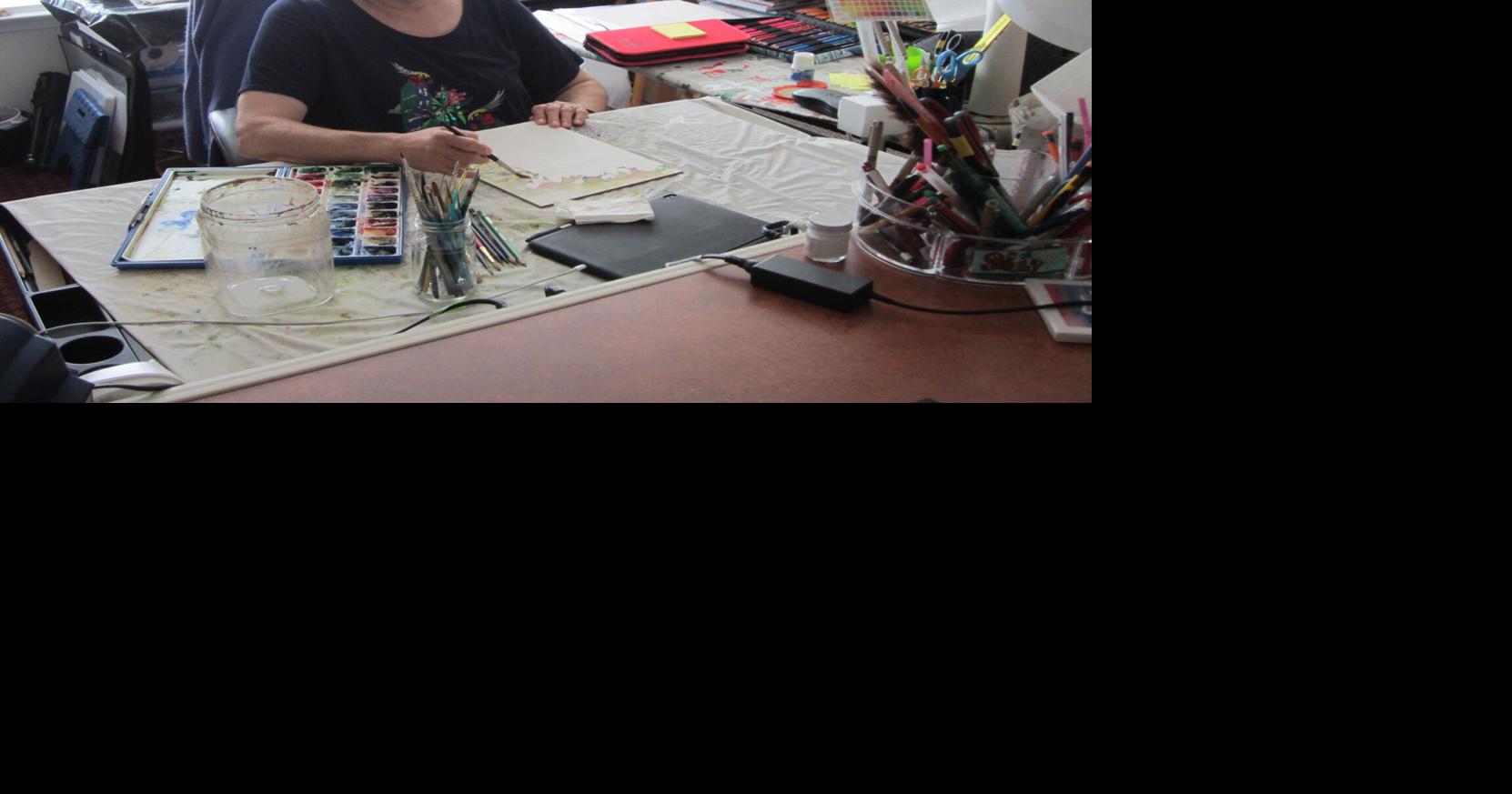 At home in the artist’s studio: meet local painter Sue Stover