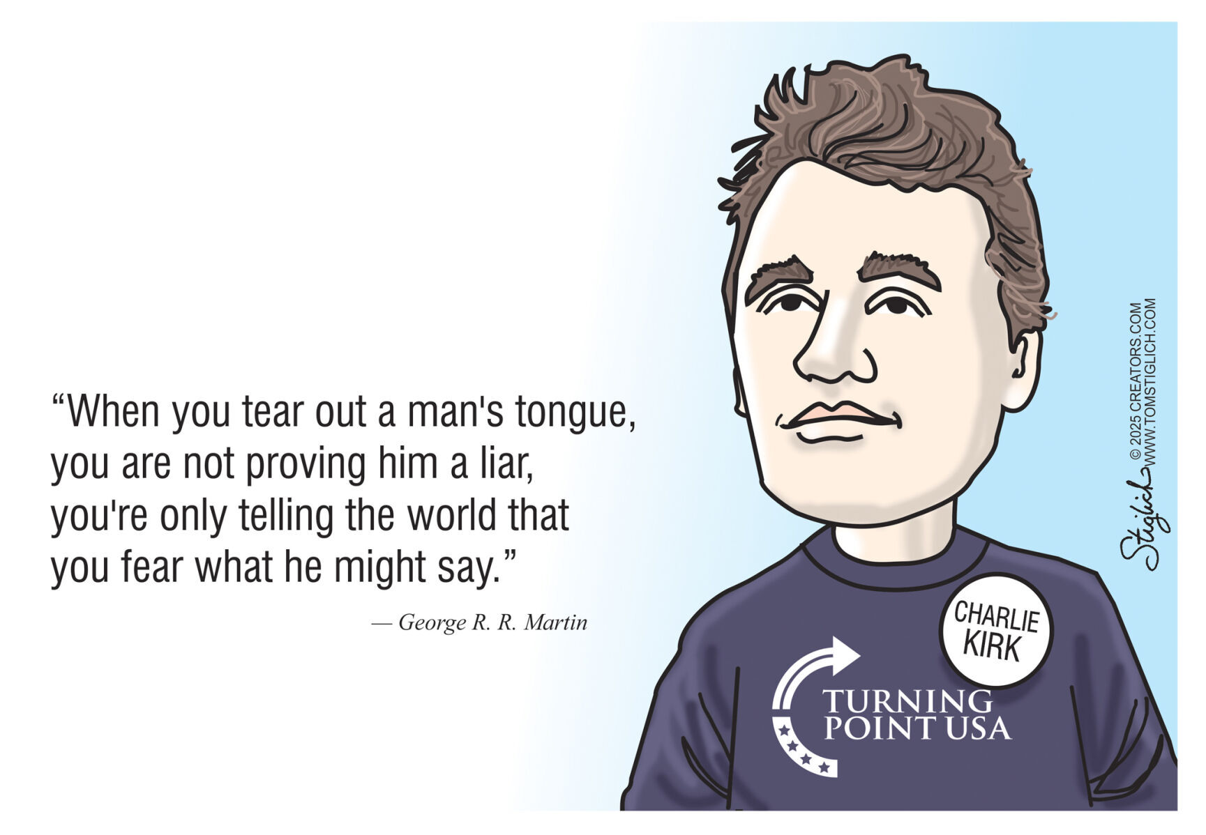 8 political cartoons mourn the assassination of Charlie Kirk