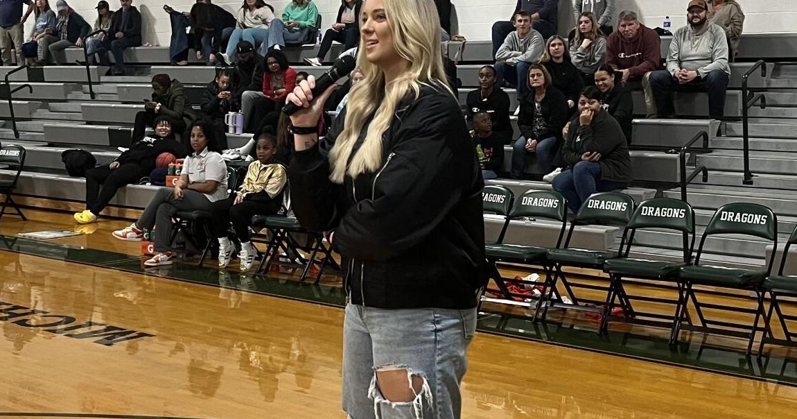 Sam Brunelle honored during William Monroe girls basketball team's win ...