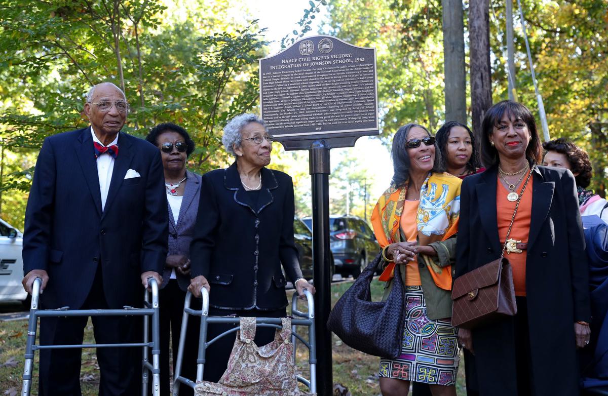 Unveiling ceremony honors students, parents who desegregated Johnson ...