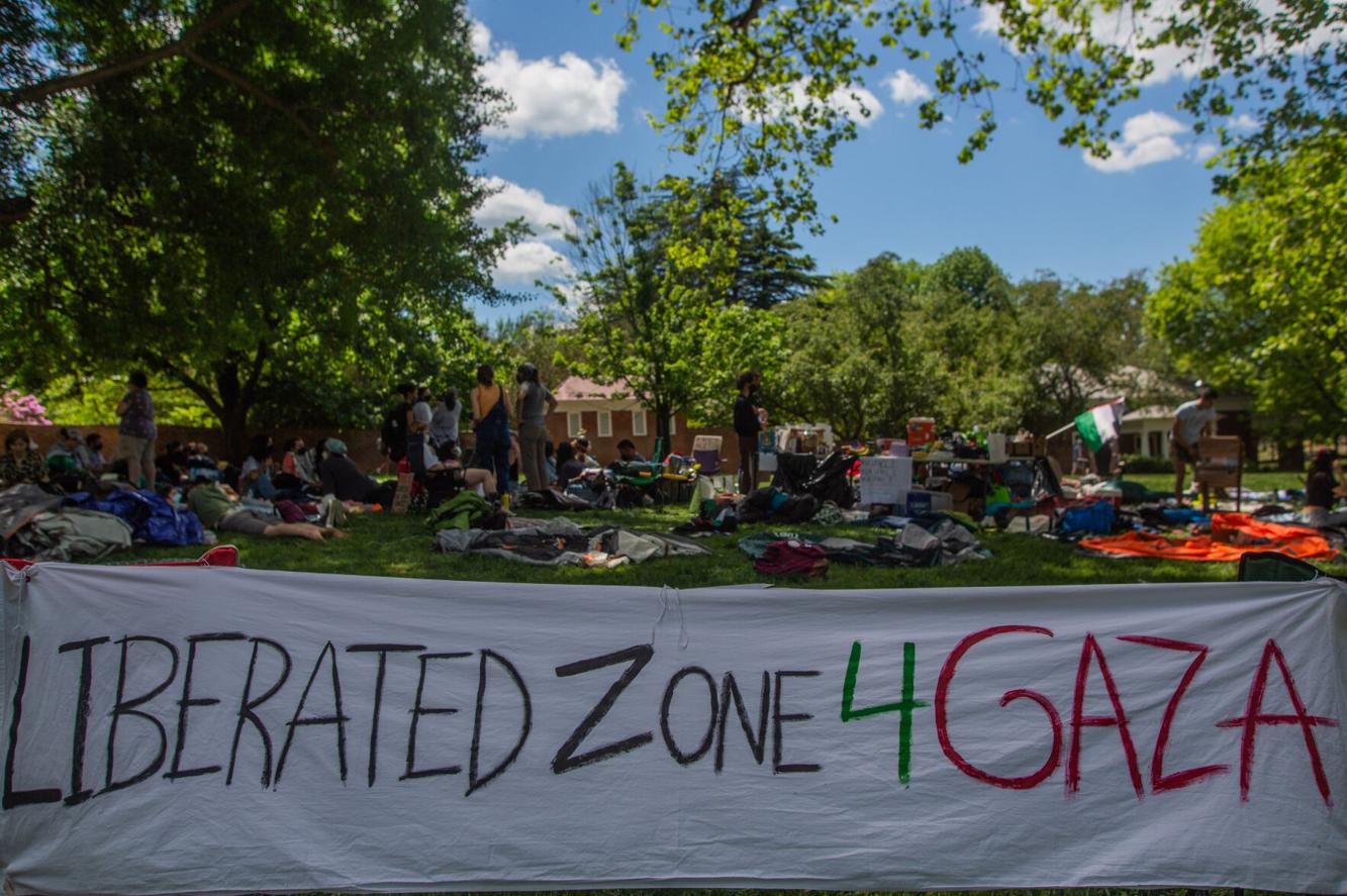 UVa student protest diminishes in size as it enters its third day