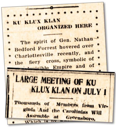 Hundreds gathered in Charlottesville for Klan meeting in 1921