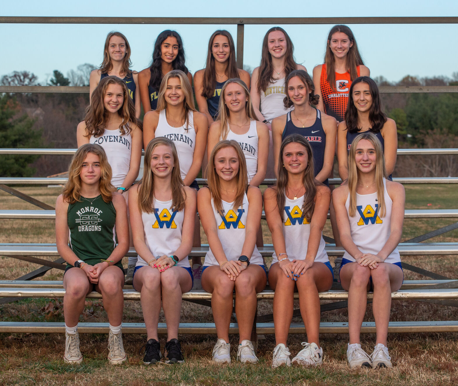 2023 All Central Virginia girls cross country team