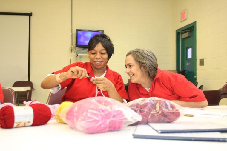 Knitting program helps inmates give back to society