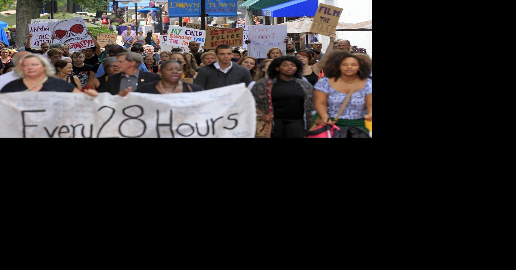 Charlottesville protesters stand in solidarity with those in Missouri