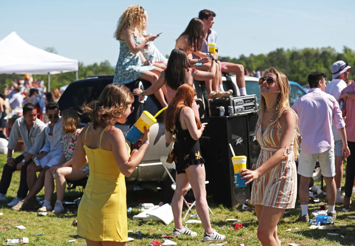 Students gather at Foxfield Races for spring race