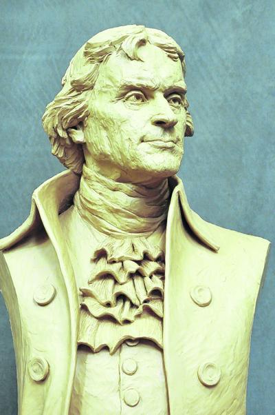 Sculptor donates Jefferson bust to Poplar Forest